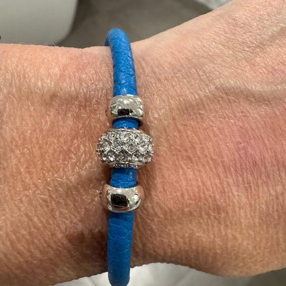 henri bendel | Jewelry | Henri Bendel Blue Leather Influencer Bracelet ...